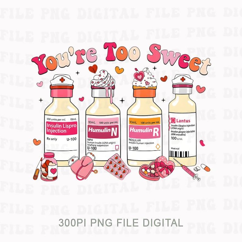 Insulin Nurse Valentine - Etsy