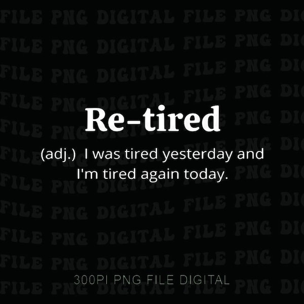 Retired Definition - Etsy