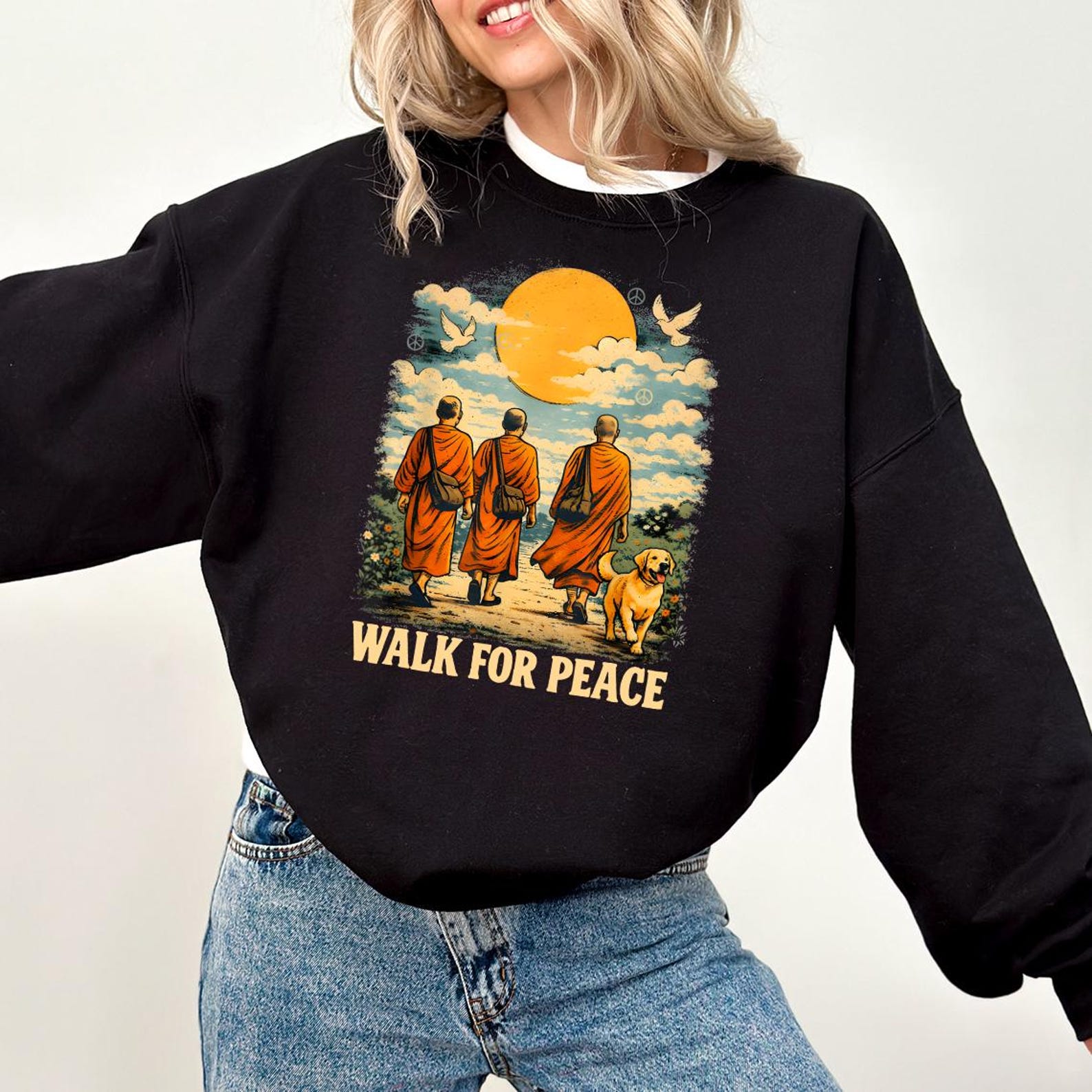 Walk for Peace Monk Png, Buddhist Walk for Peace Png, Peaceful ...