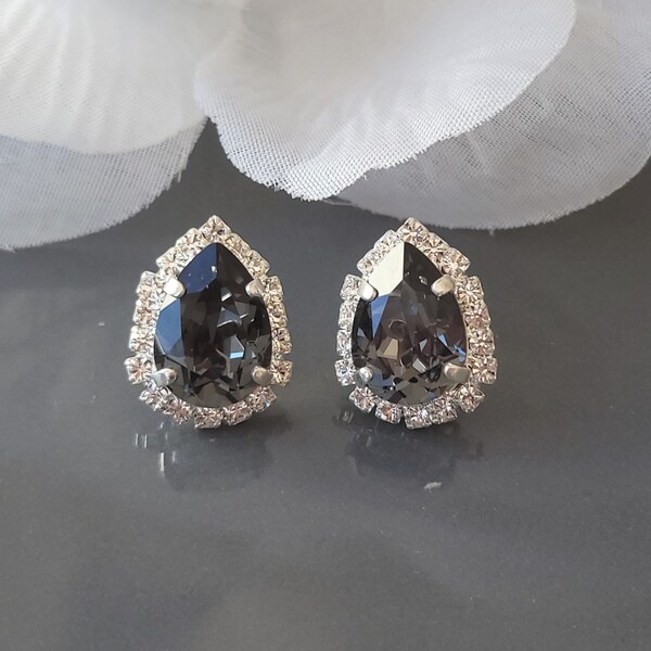 Grey Drop Earrings - Etsy