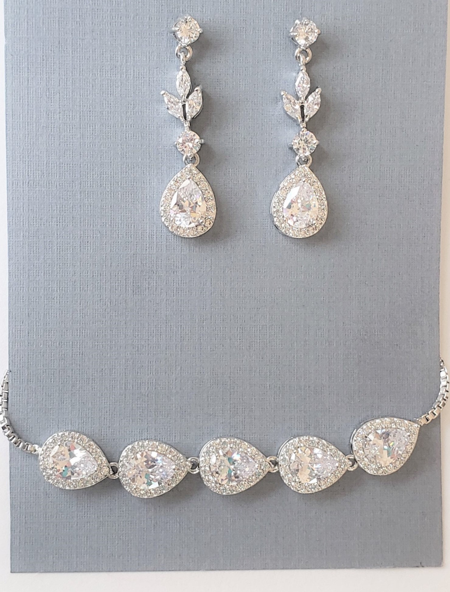 Wedding Jewelry Set Bridal Jewelry Set Earrings for Bride | Etsy