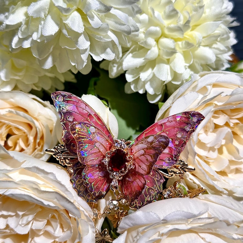 Ruby Wedding Hair Clip - Etsy