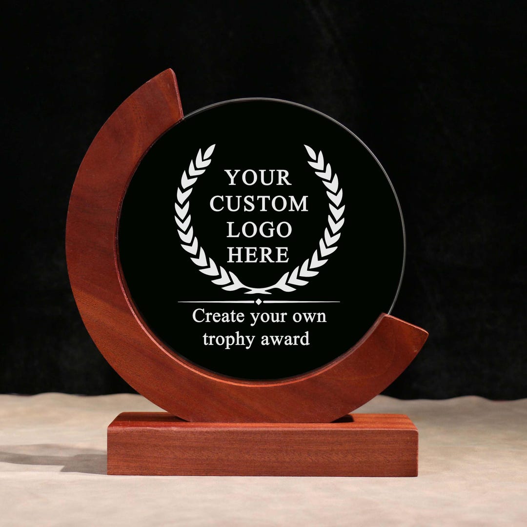 Custom Crystal Awards With Text & Logo, Free Design Assistant, 7",9 ...