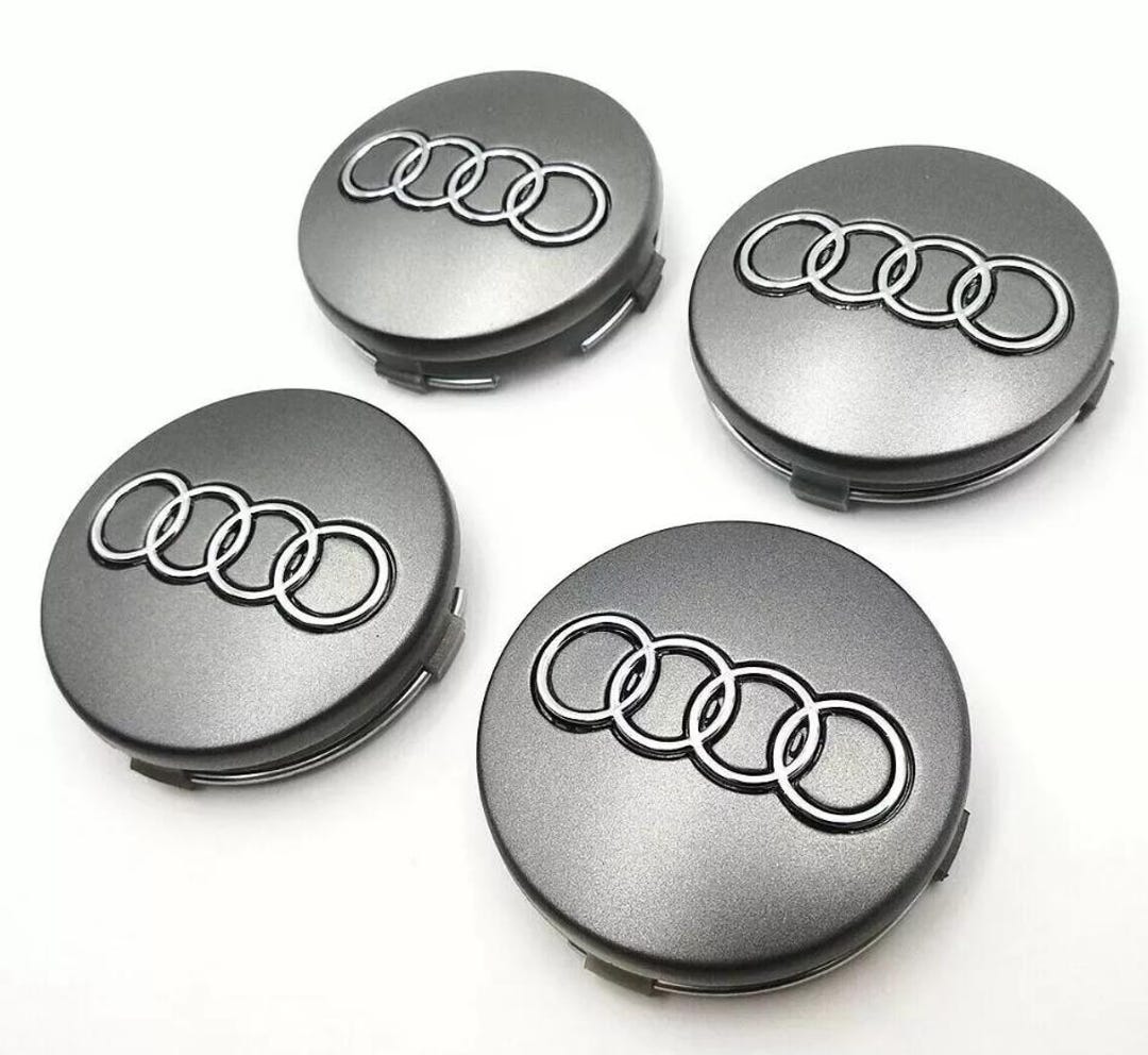 Audi 4x60mm Wheel Center Caps Grey Set of 4 OEM Quality 4B0601170 ...