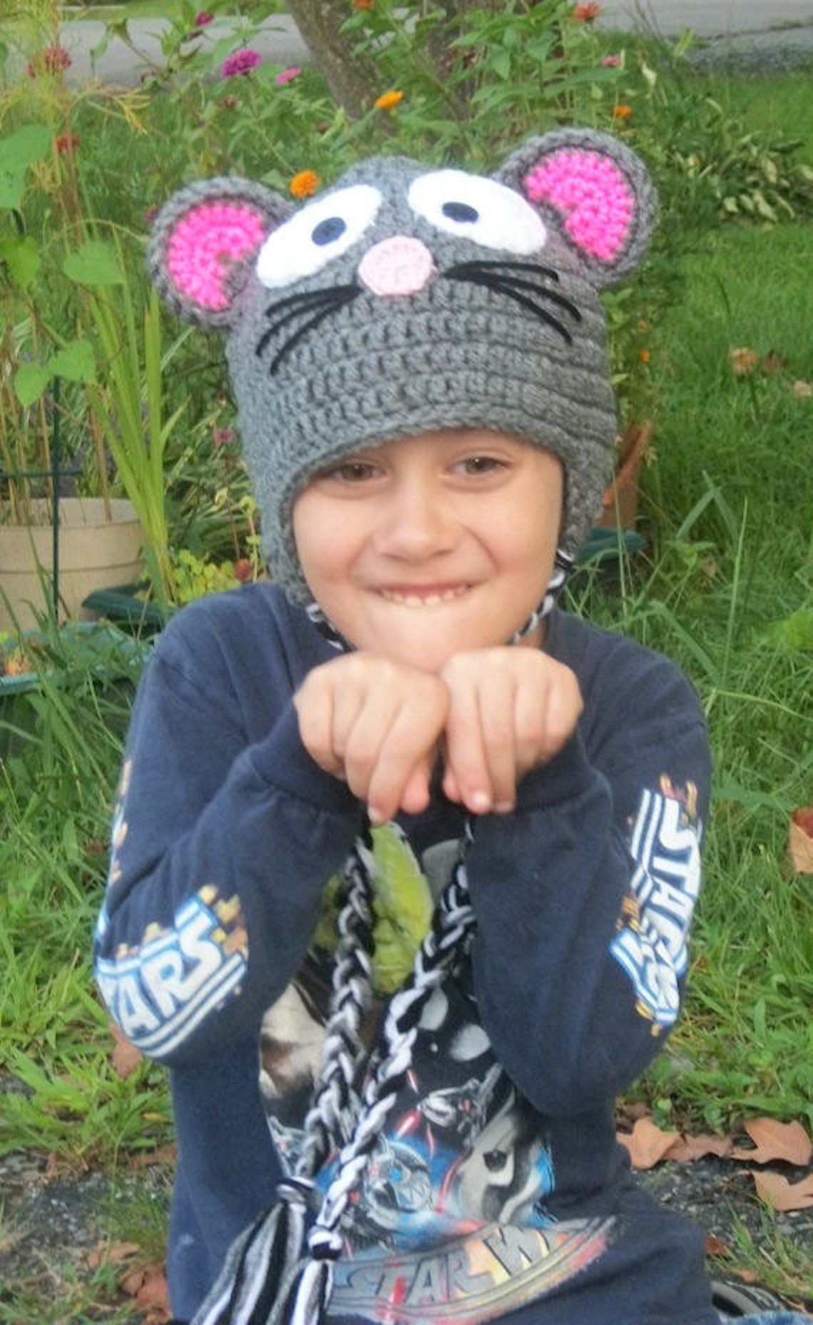 Mouse Hatmade to Orderwith Earflaps and Braids - Etsy