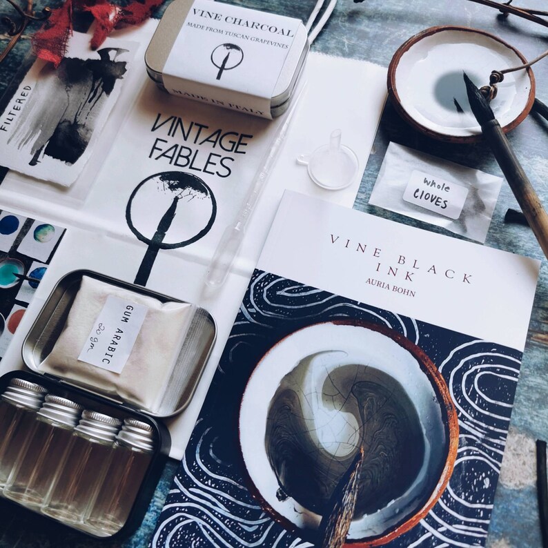 INK KIT BUNDLE Vine Black Ink Book Kit and Ebook How to - Etsy