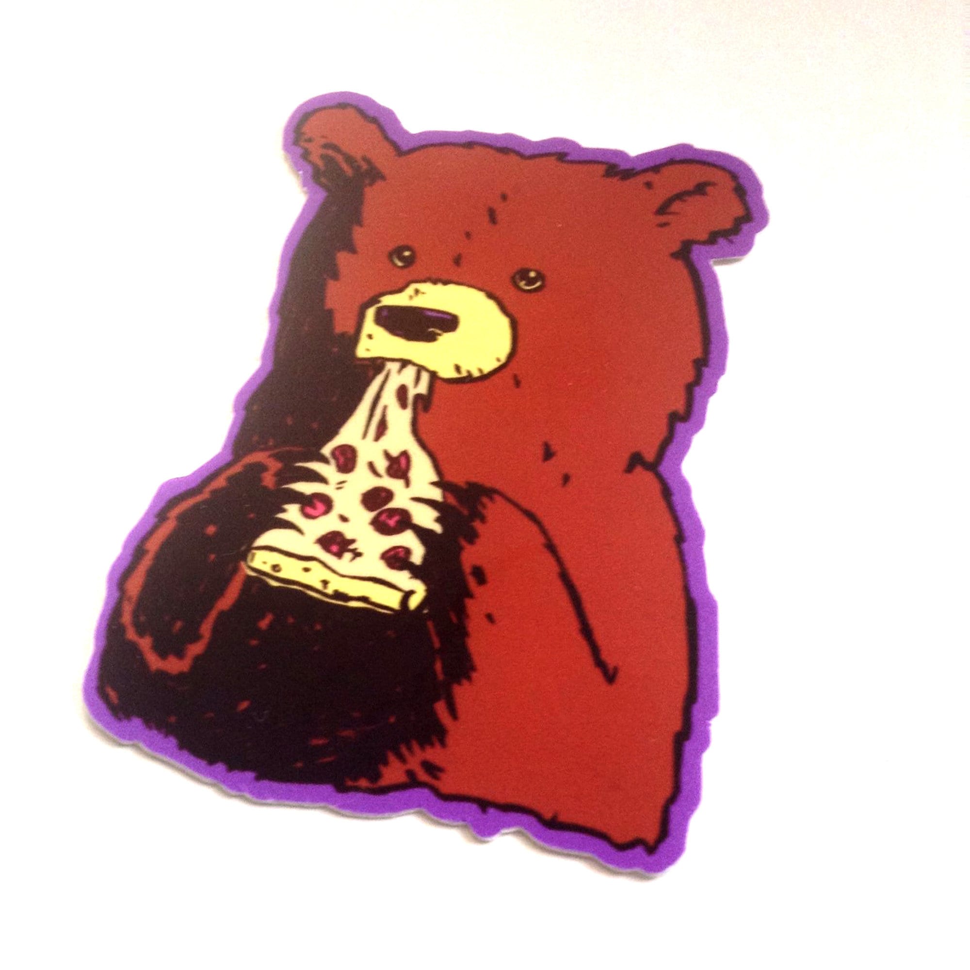 Pizza Bear 3x3 Die-cut Vinyl Sticker - Etsy