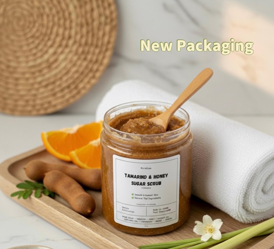 Natural Sugar Body Scrub – Honey & Tamarind Glow | 8oz Handmade - Etsy