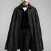 Men's Gray Wool Blend Inverness Cape Overcoat: Custom Winter Coat - Etsy