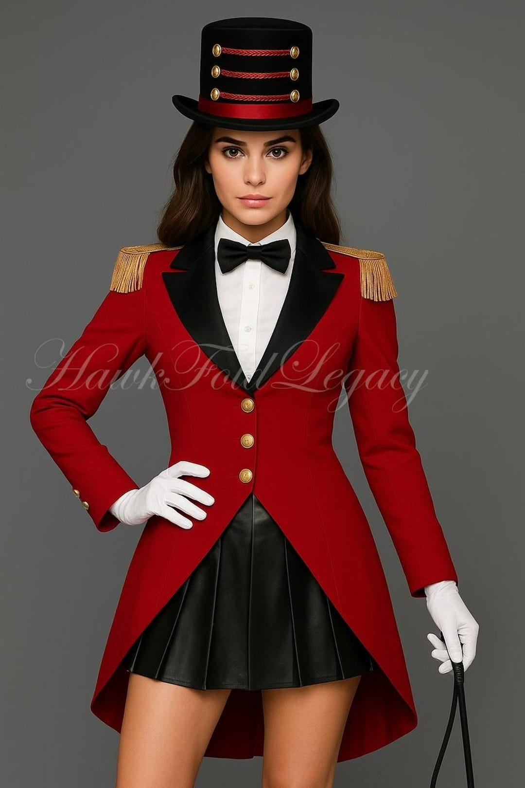 Women's Ringmaster Regency Tailcoat, Victorian Steampunk Circus Showman ...