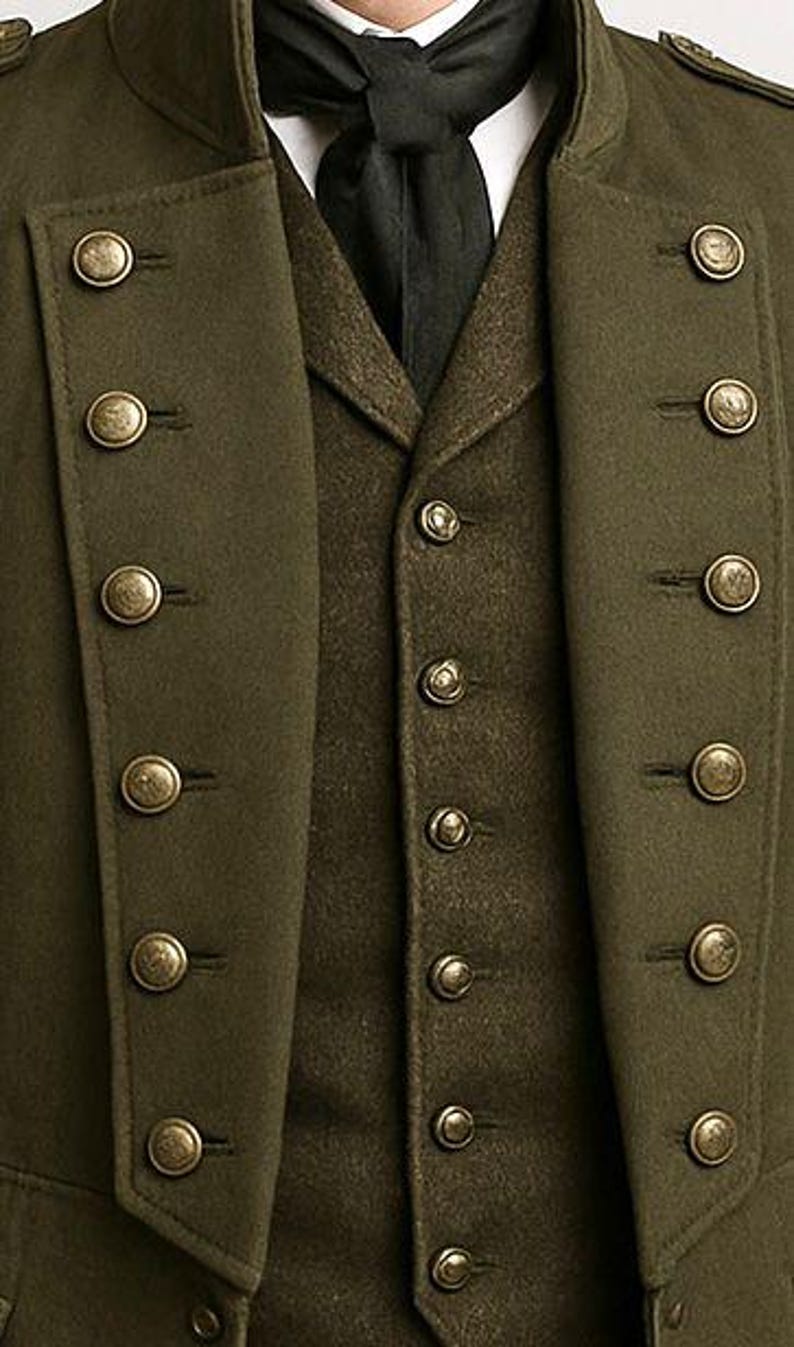 Men’s Military Steampunk Tailcoat Jacket, Victorian Gothic Cosplay ...