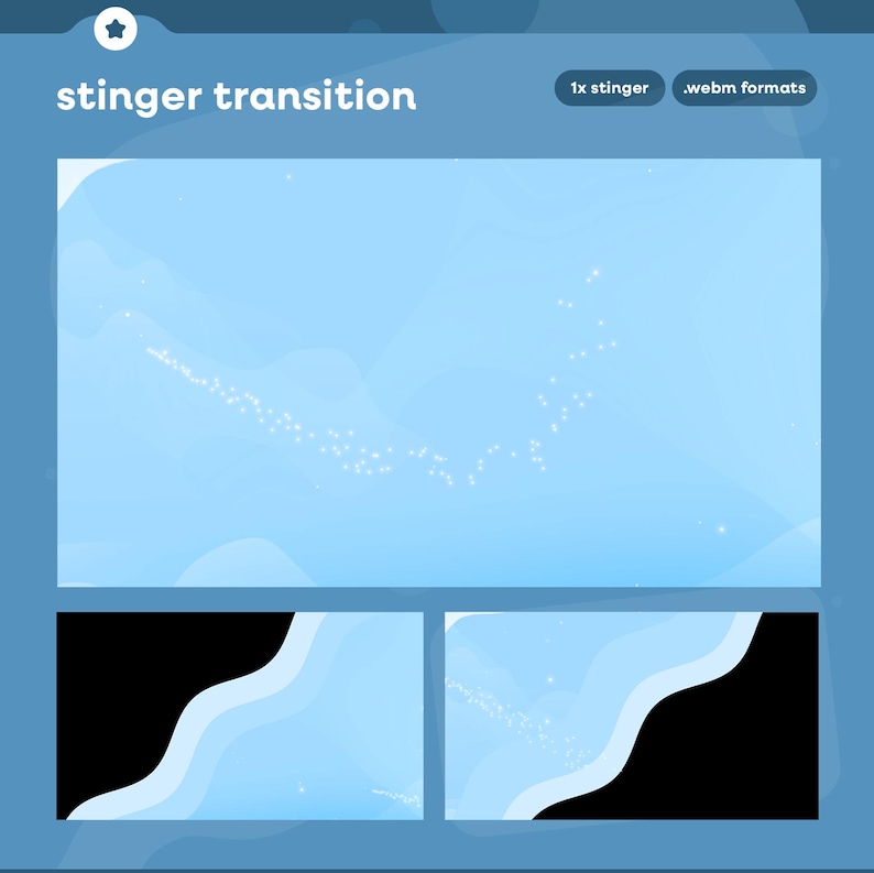 Celestial Blue White Stream Overlay | Starglow Dreams Cosmic Animated ...