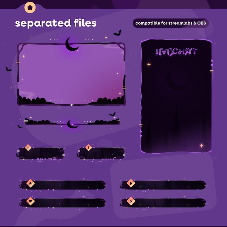 Midnight Spires Animated Stream Overlay Package for Twitch | Gothic ...