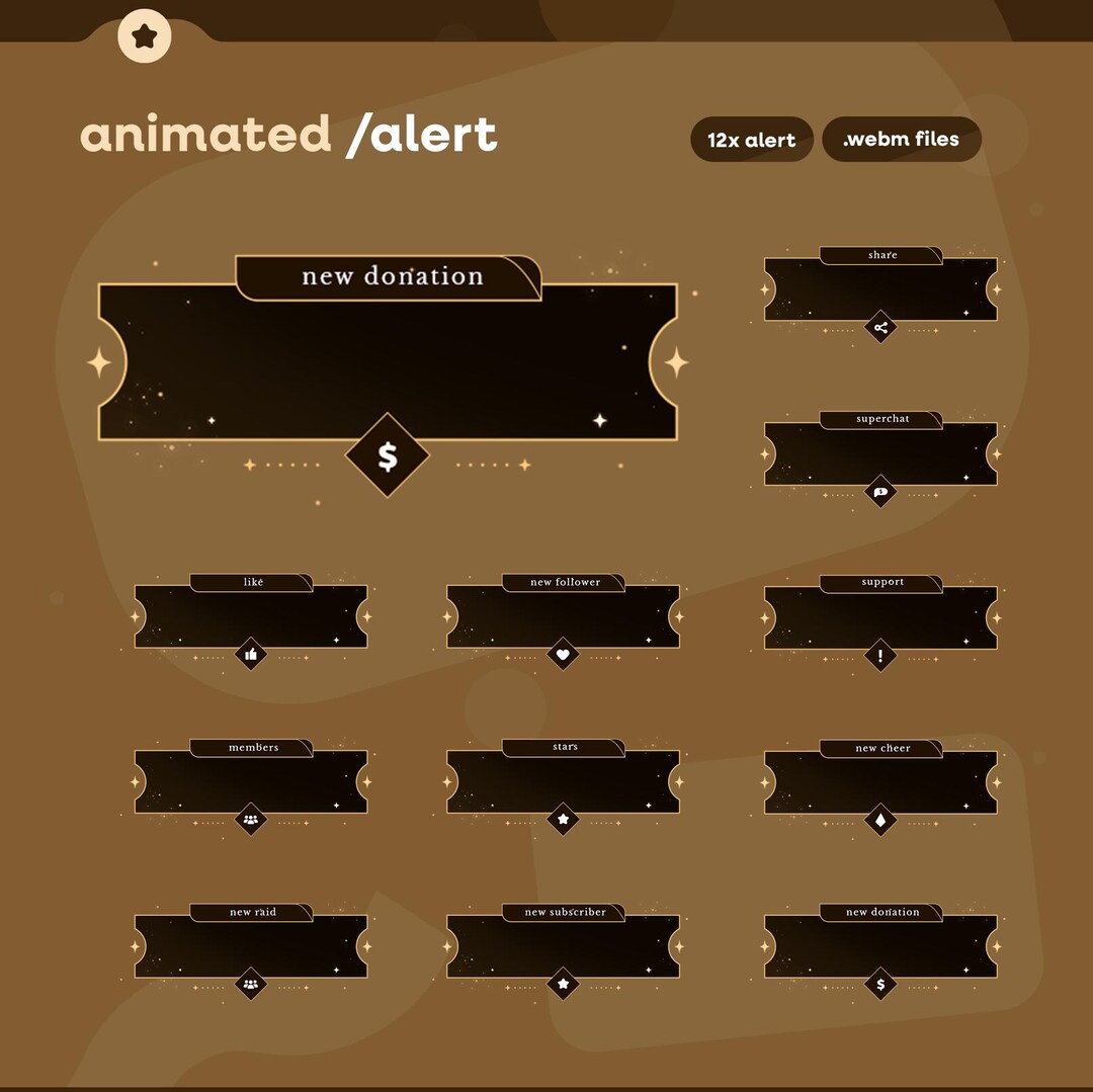 Animated Stream Alert | Nocturne Light Animated Alert for Twitch, OBS ...