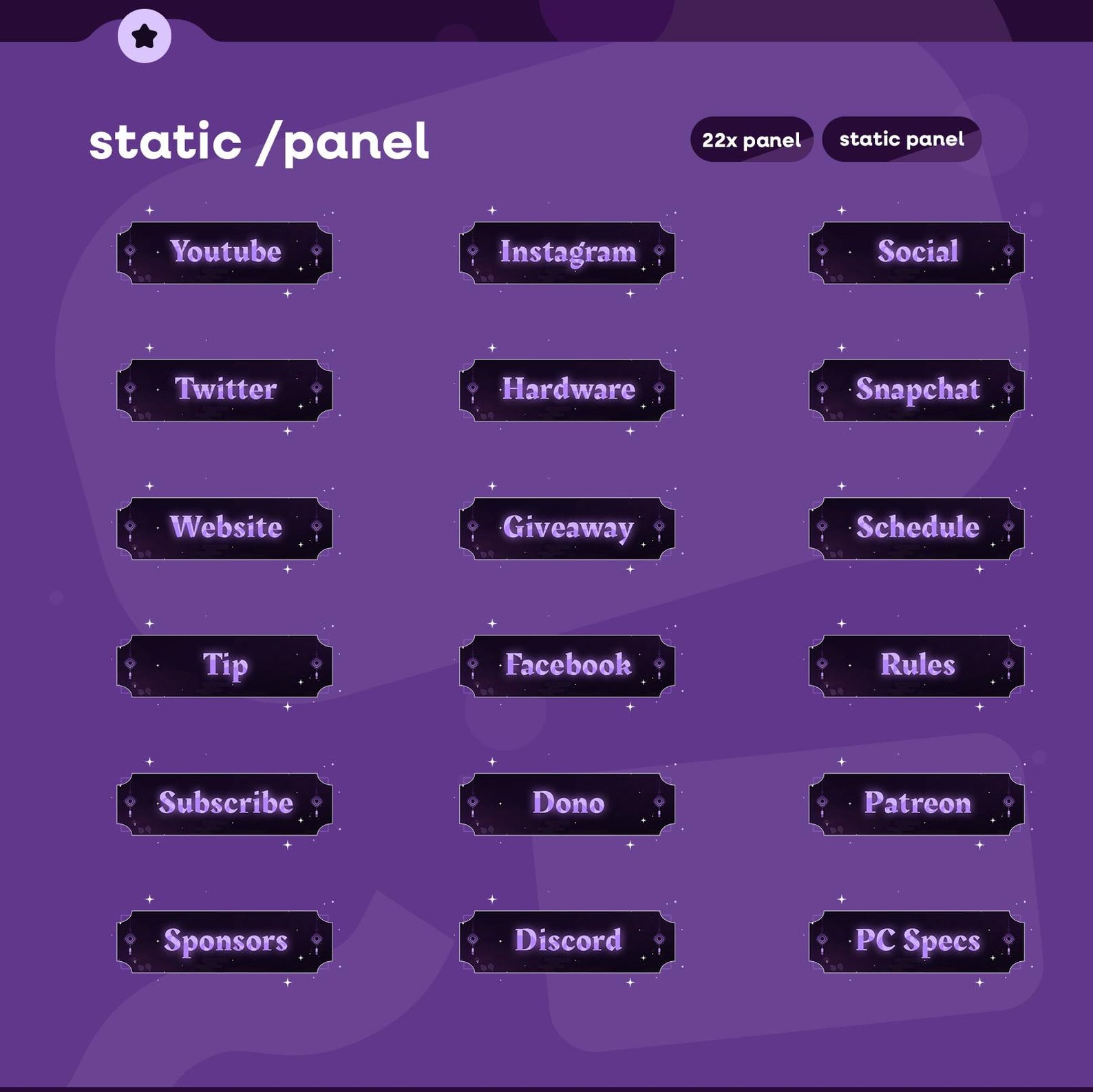 Cozy Purple Stream Overlay | Mystic Lantern Animated Pack | Twitch ...