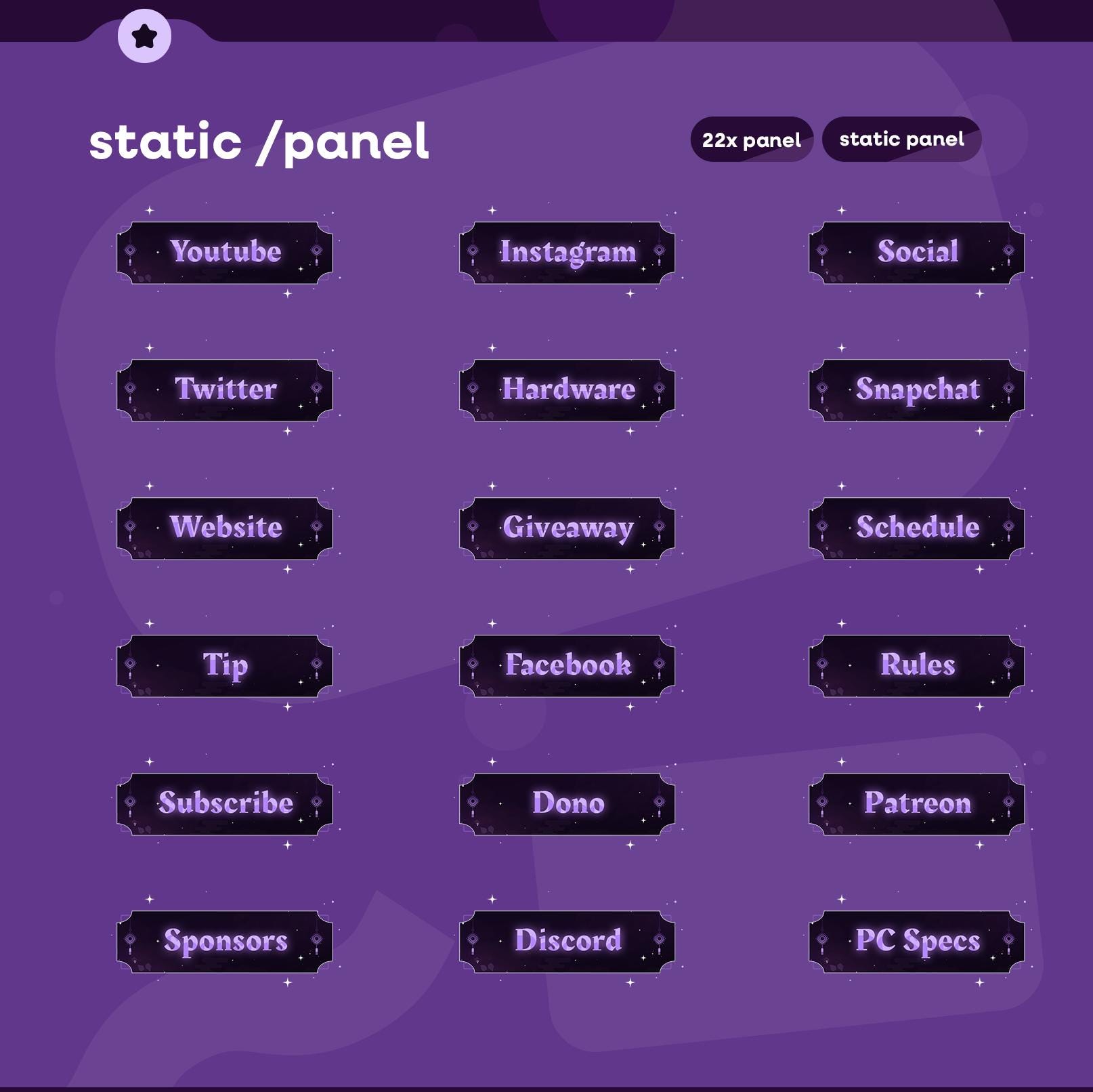 Animated Mystic Lantern Stream Pack: Cozy Purple Fantasy for Twitch and ...