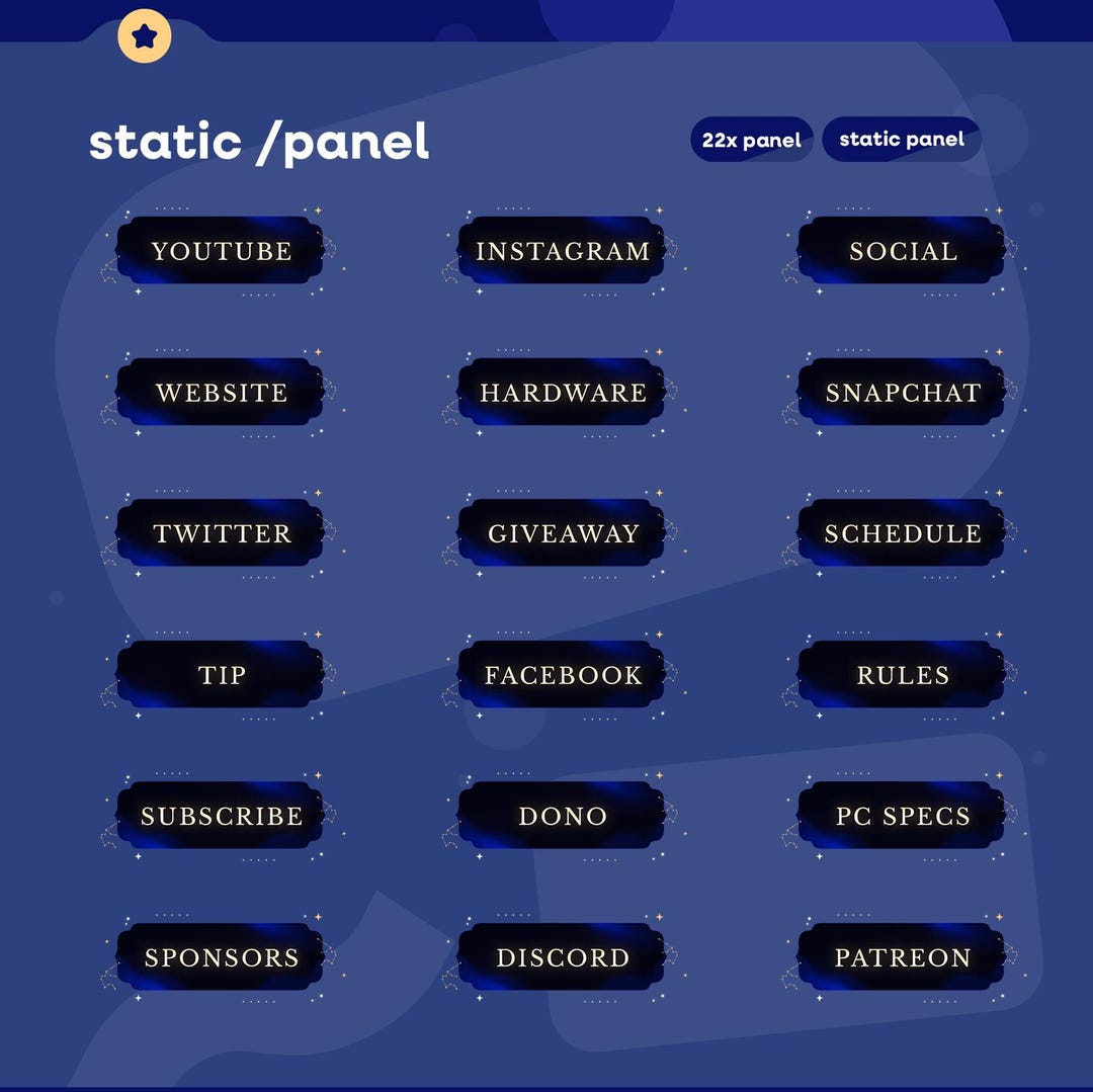 Galaxy Gleam Stream Panels: Neon Blue and Gold Cosmic for Tiktok ...
