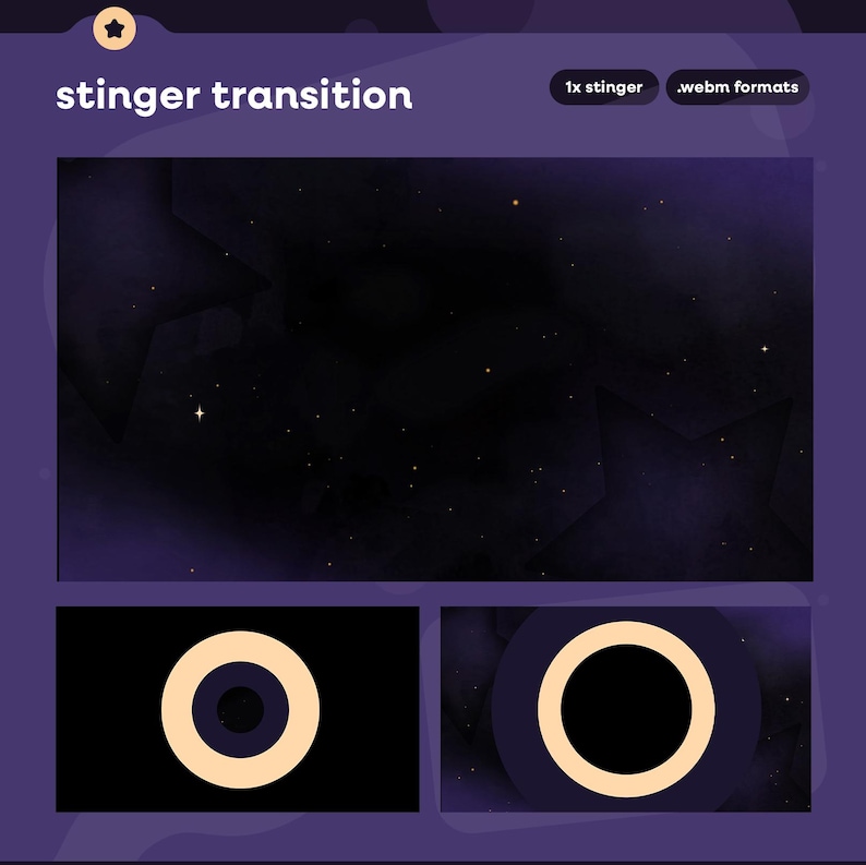 Royal Night Animated Stream Package for Twitch | Dark Elegant Overlay ...