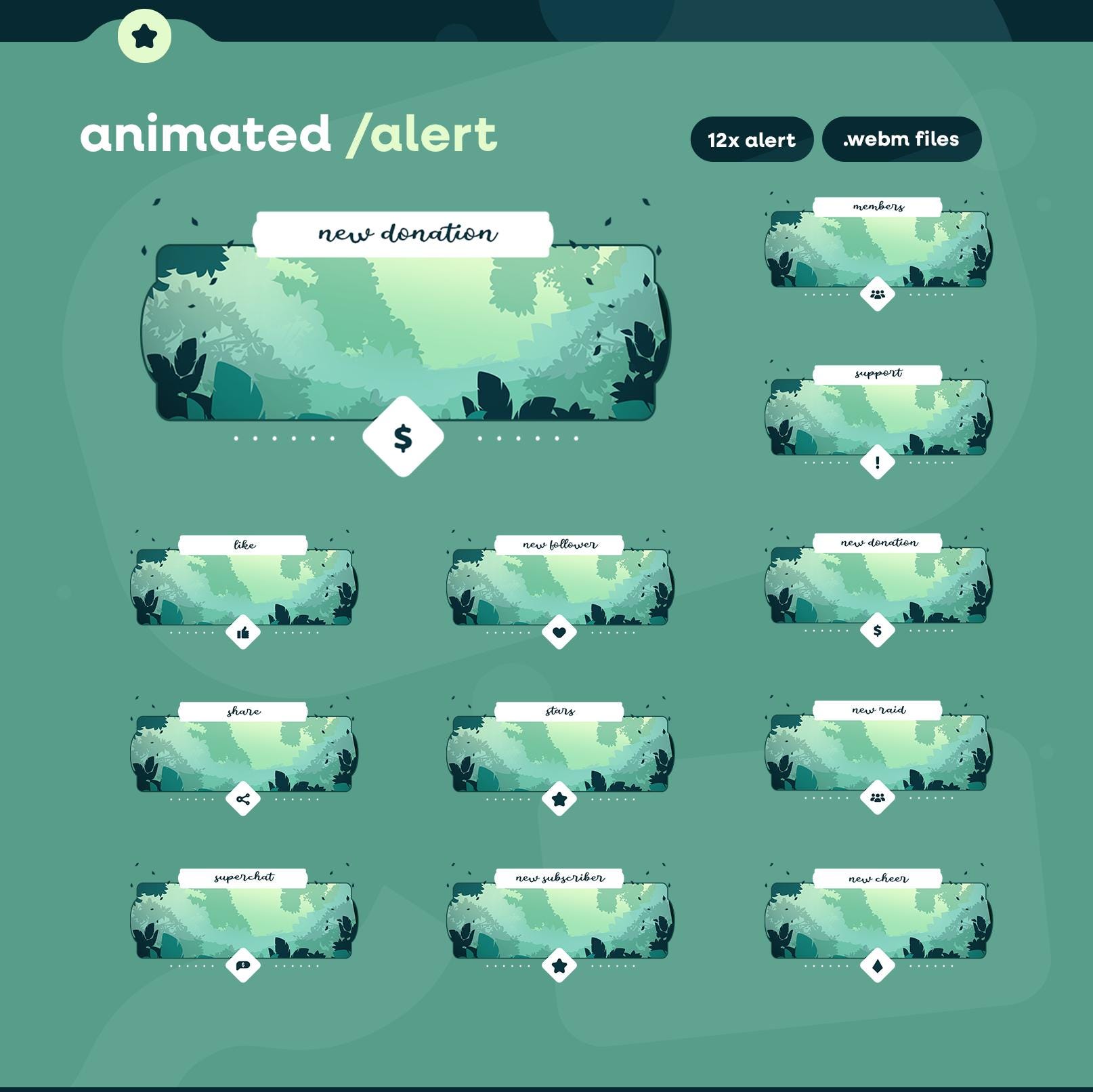 Animated Whispering Canopy Stream Overlay: Green Jungle Theme for ...