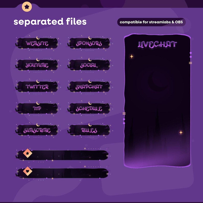 Dark Fantasy Stream Overlay Pack | Midnight Spires Gothic Animated ...