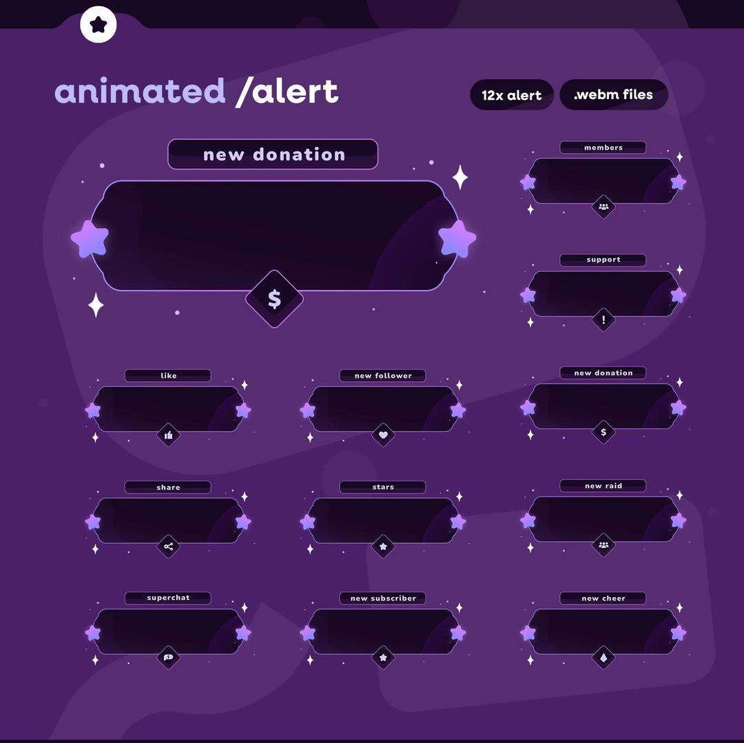 Animated Twinkle Zone Stream Alerts: Cute Aesthetic Theme (twitch ...