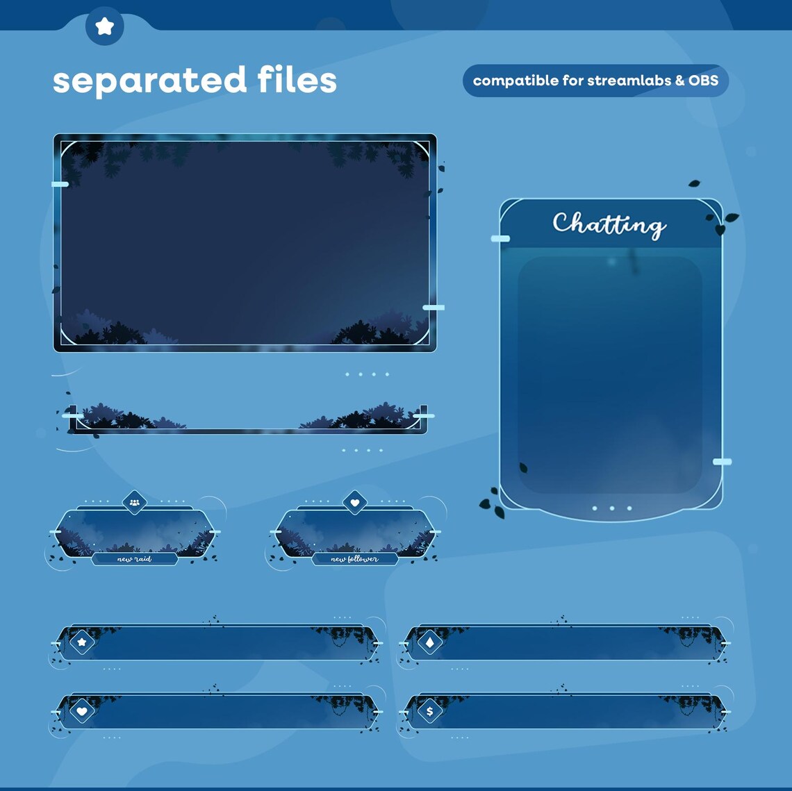 Dusky Woods Animated Stream Overlay Package for Twitch | Forest Overlay ...