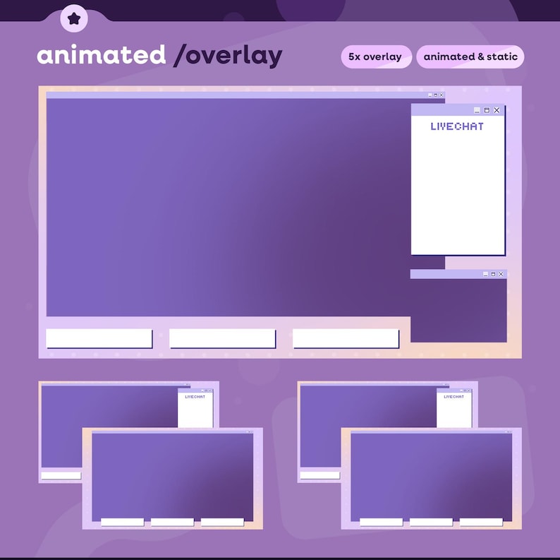Dream Pixels Animated Stream Overlay Package for Twitch | Retro Pixel ...