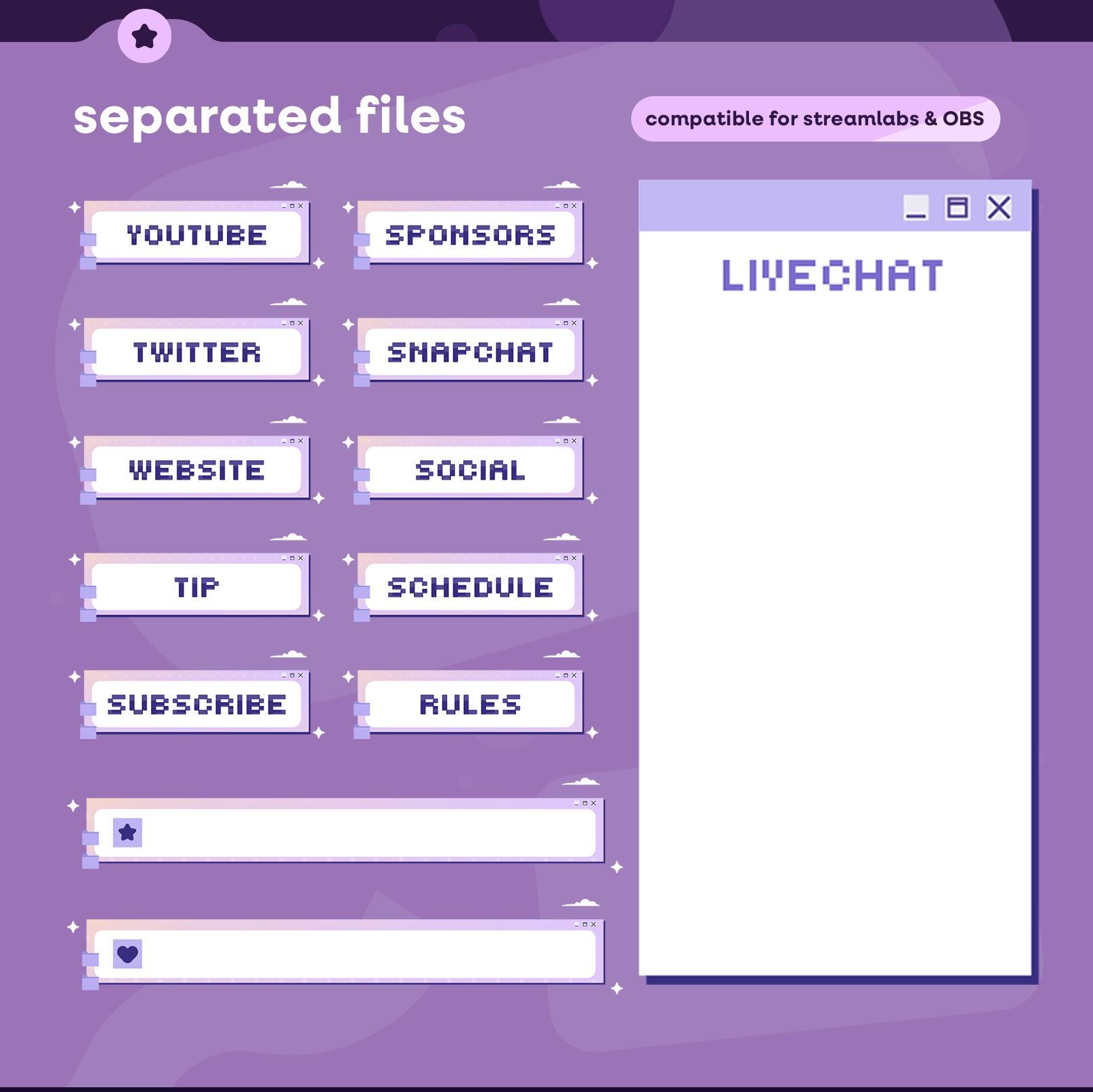 Pixel Art Stream Overlay | Dream Pixels Retro Cozy Animated Pack ...