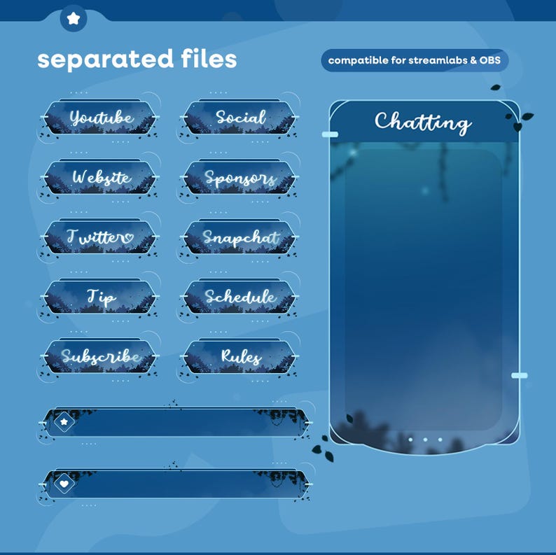 Dusky Woods Animated Stream Overlay Pack | Forest Nature Alerts ...