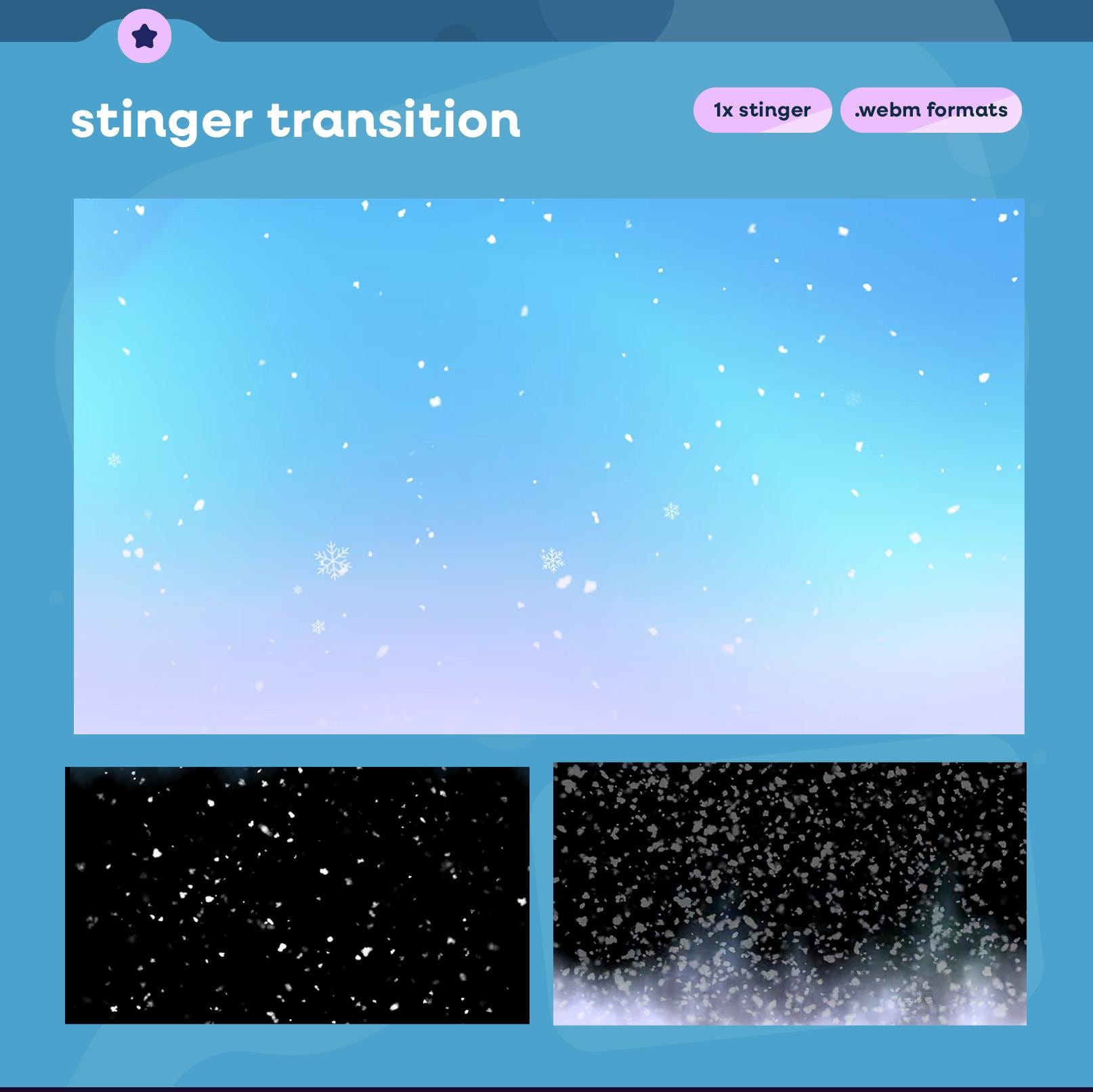 Dream Frost Animated Stream Overlay Package for Twitch | Winter Pastel ...