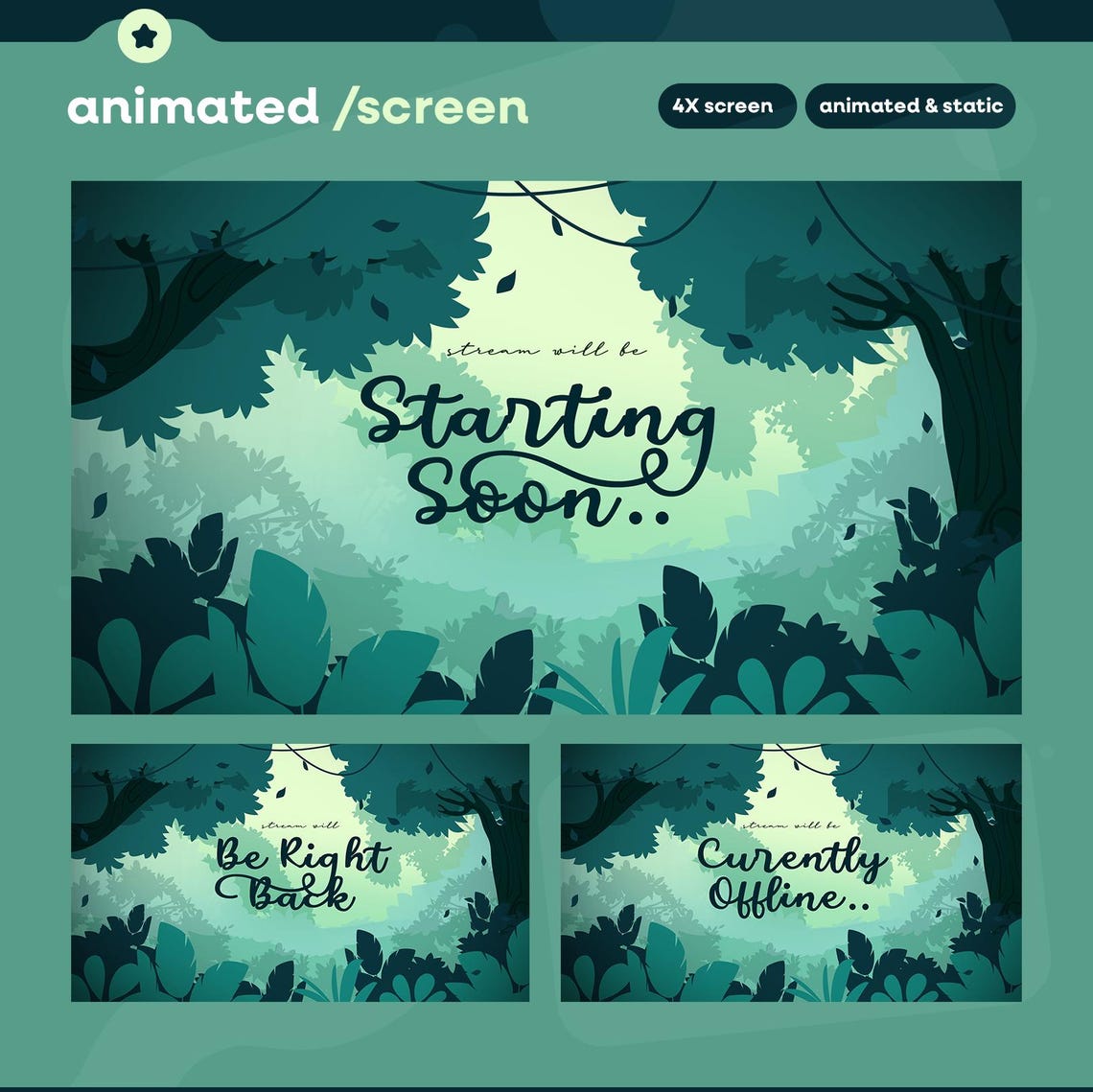 Animated Whispering Canopy Stream Overlay: Green Jungle Theme for ...