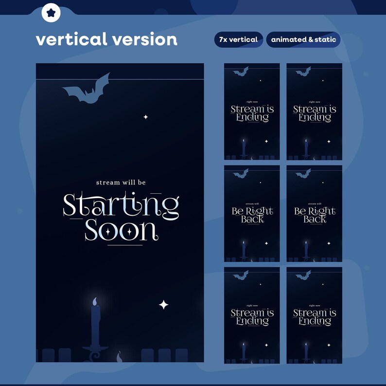 Animated Twitch Stream Screens | Ethereal Horror Vtuber Stream Pack ...