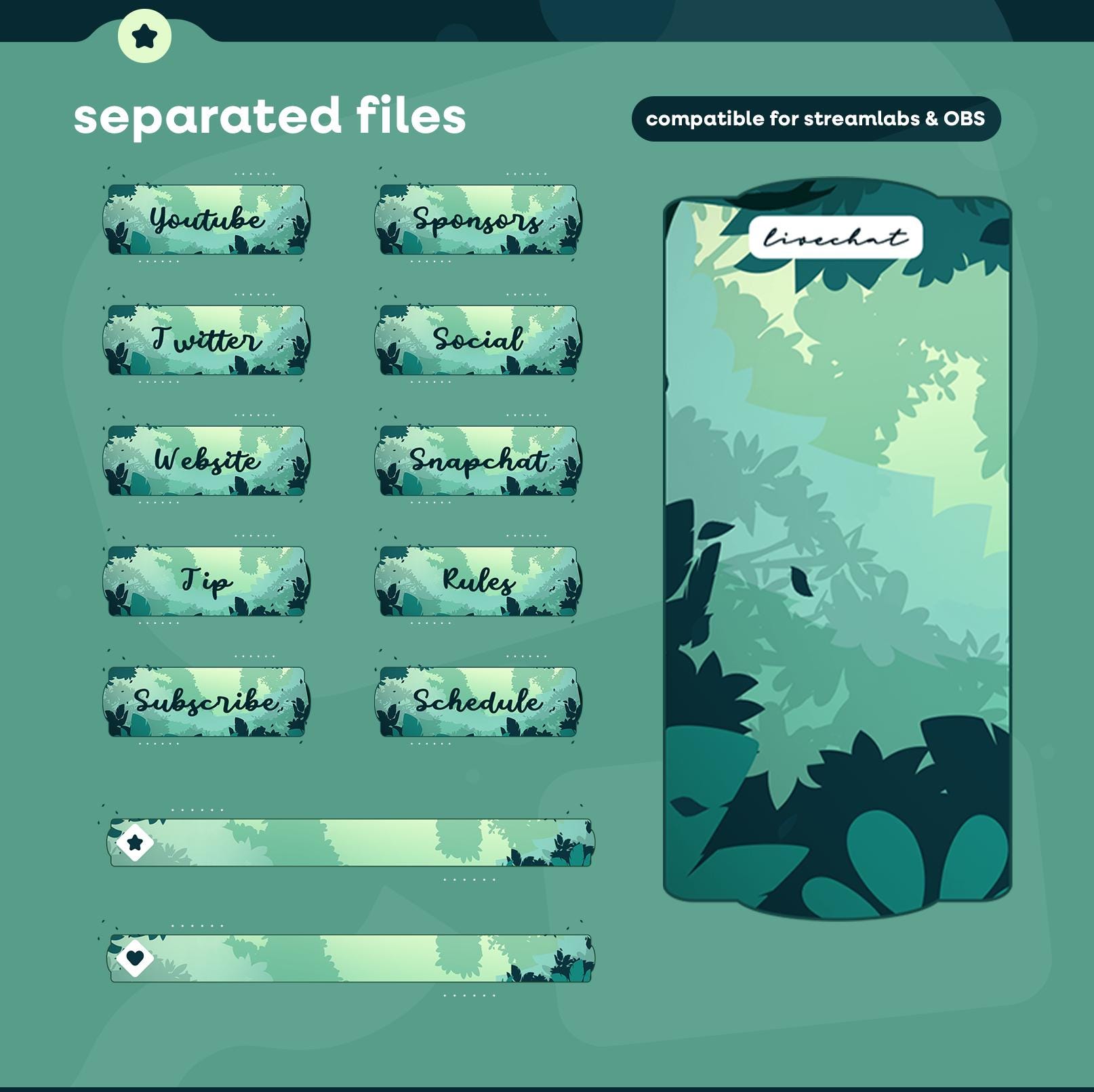 Animated Whispering Canopy Stream Overlay: Green Jungle Theme for ...