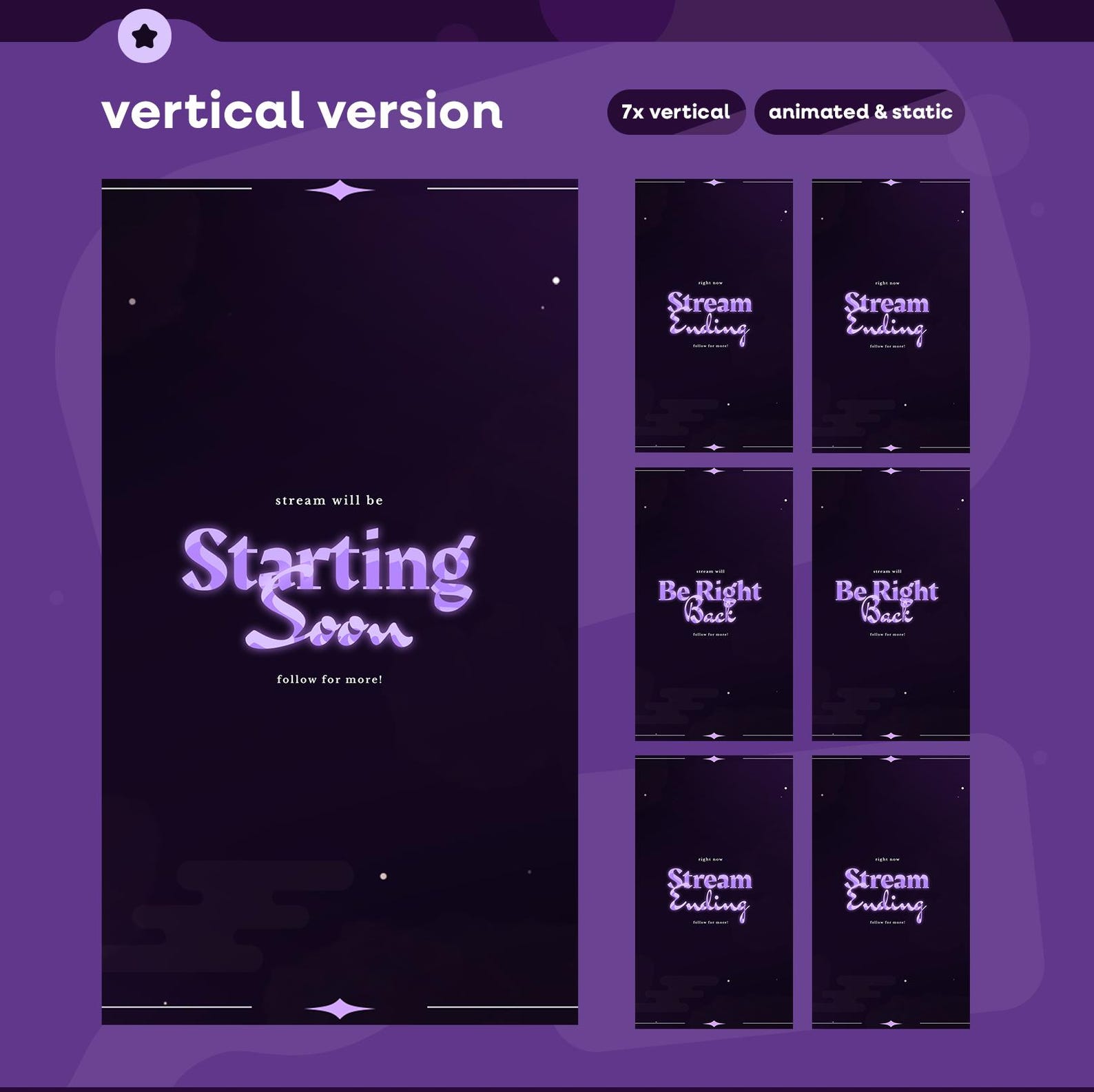 Cozy Purple Stream Overlay | Mystic Lantern Animated Pack | Twitch ...