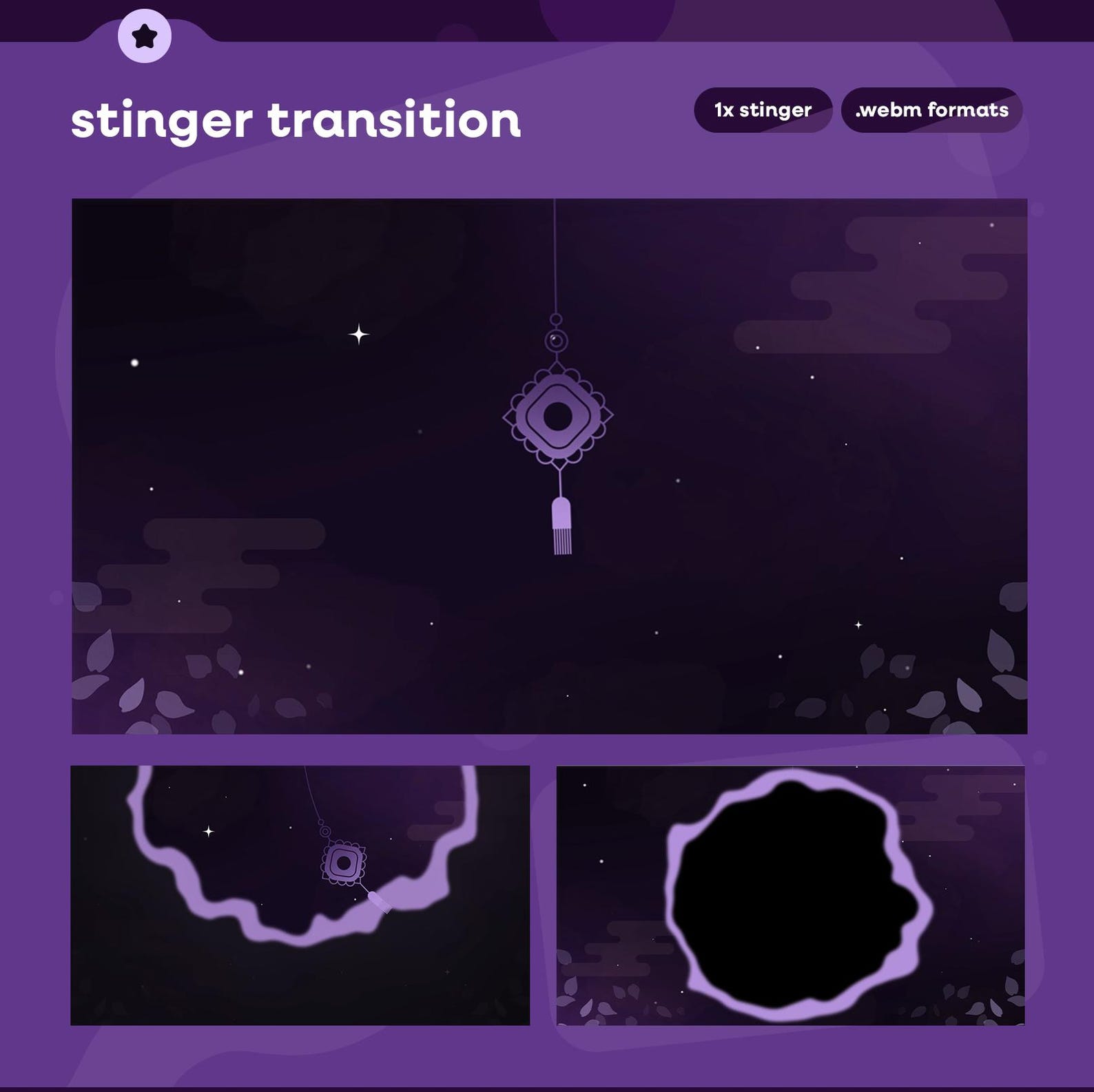Cozy Purple Stream Overlay | Mystic Lantern Animated Pack | Twitch ...