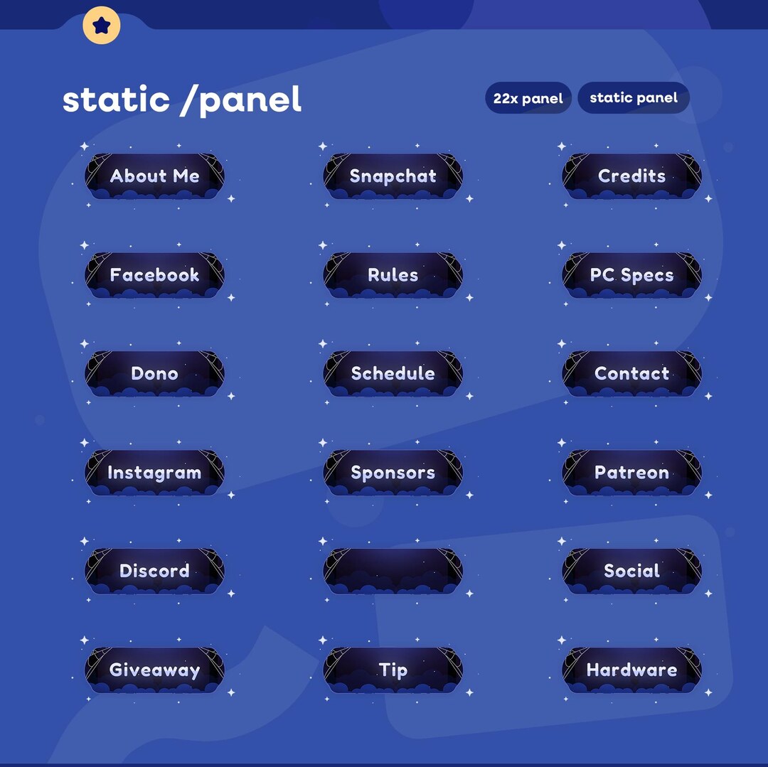 Gloom Mist Stream Panels : Spooky Theme (twitch, Tiktok, Youtube, Kick ...