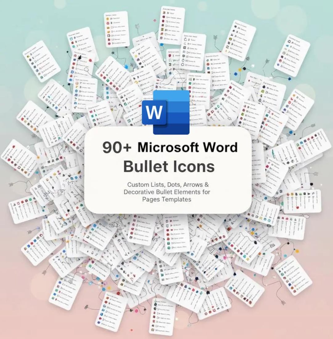 90+ Microsoft Word Bullet Icons: Custom Lists, Dots, Arrows ...