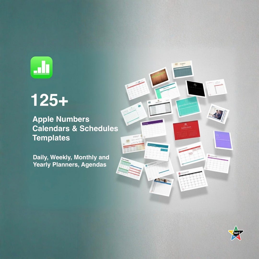 125+ Apple Numbers Calendars & Schedules Templates: Daily, Weekly ...