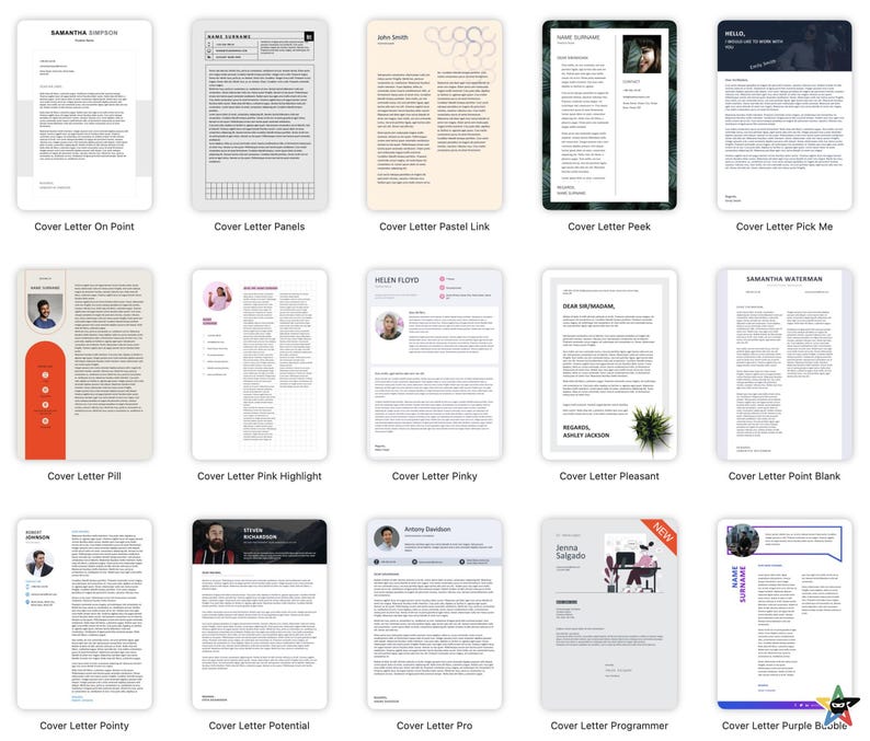 150+ Cover Letter Templates: Modern Job Application Designs (DOCX) - Etsy