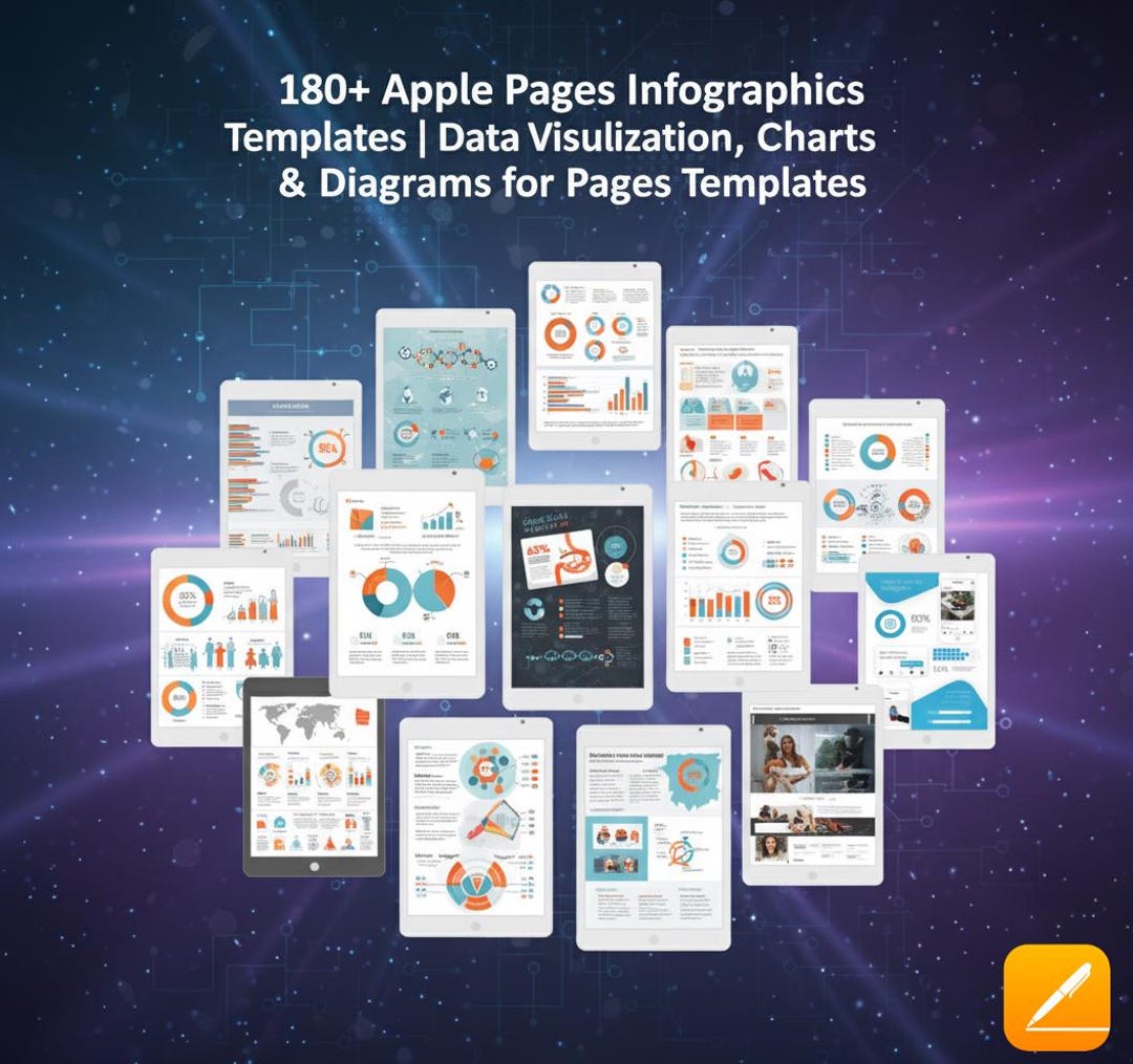 180+ Apple Pages Infographics Templates | Data Visualization, Charts ...