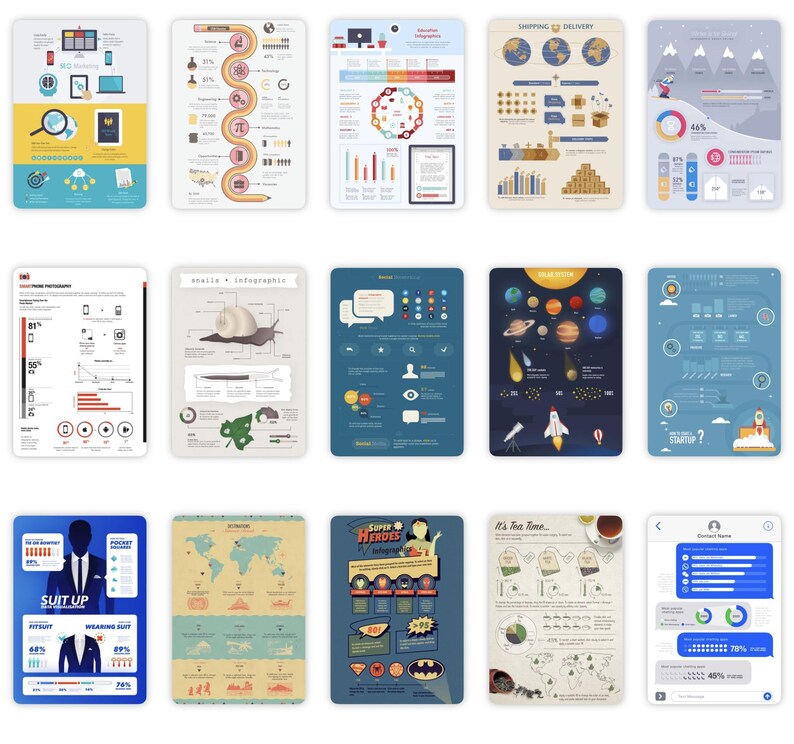 180+ Apple Pages Infographics Templates | Data Visualization, Charts ...