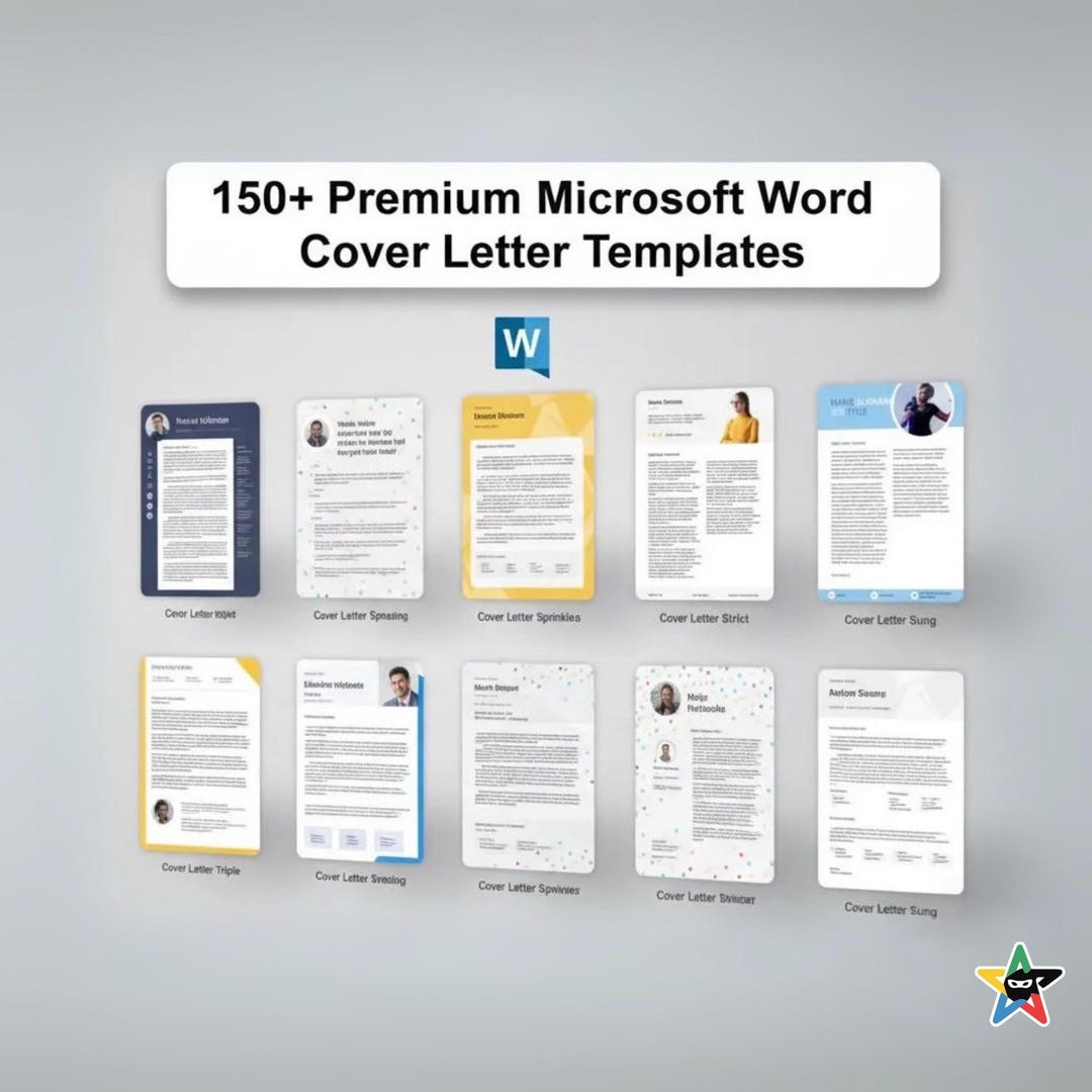 150+ Cover Letter Templates: Modern Job Application Designs (DOCX) - Etsy
