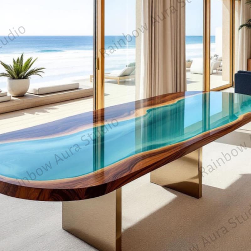 Epoxy Kitchen Table Oval - Etsy