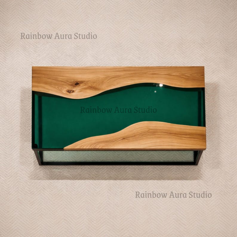 Modern Epoxy Resin Dining Table | Custom Handmade Natural Wood ...