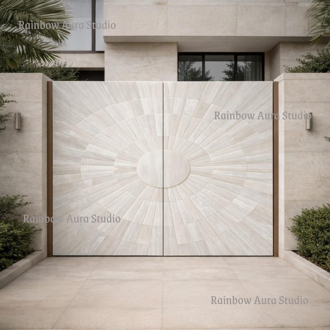 White Selenite Crystal Door Panel | Sunburst Custom Selenite Gate ...
