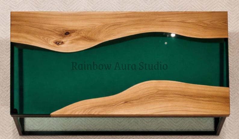 Modern Epoxy Resin Dining Table | Custom Handmade Natural Wood ...