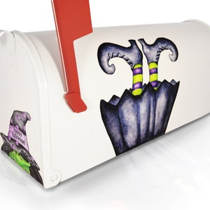 Mailbox Magnet Partial Cover Upside Down Crashed Witch Legs & Witch ...
