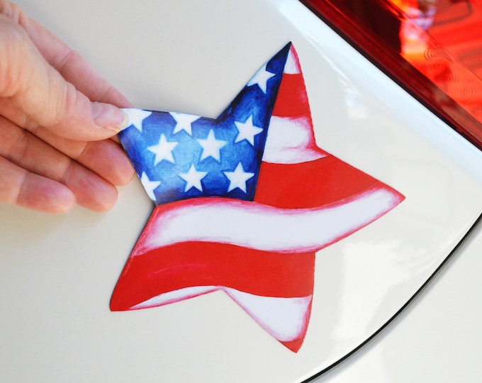 Large Magnetic American Flag Freedom Eagle USA Truck Decal MAGNET 7.5 7 ...