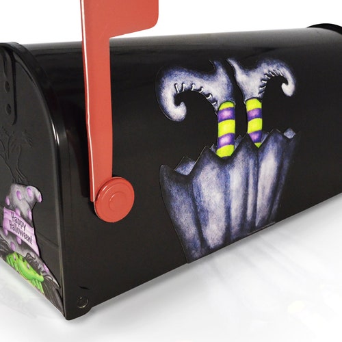 Mailbox Magnet Partial Cover Upside Down Crashed Witch Legs & - Etsy