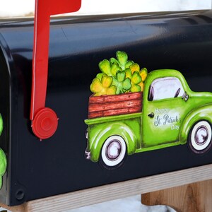 Mailbox Magnet Partial Cover Door Car Vintage Green Truck Ford Chevy St ...